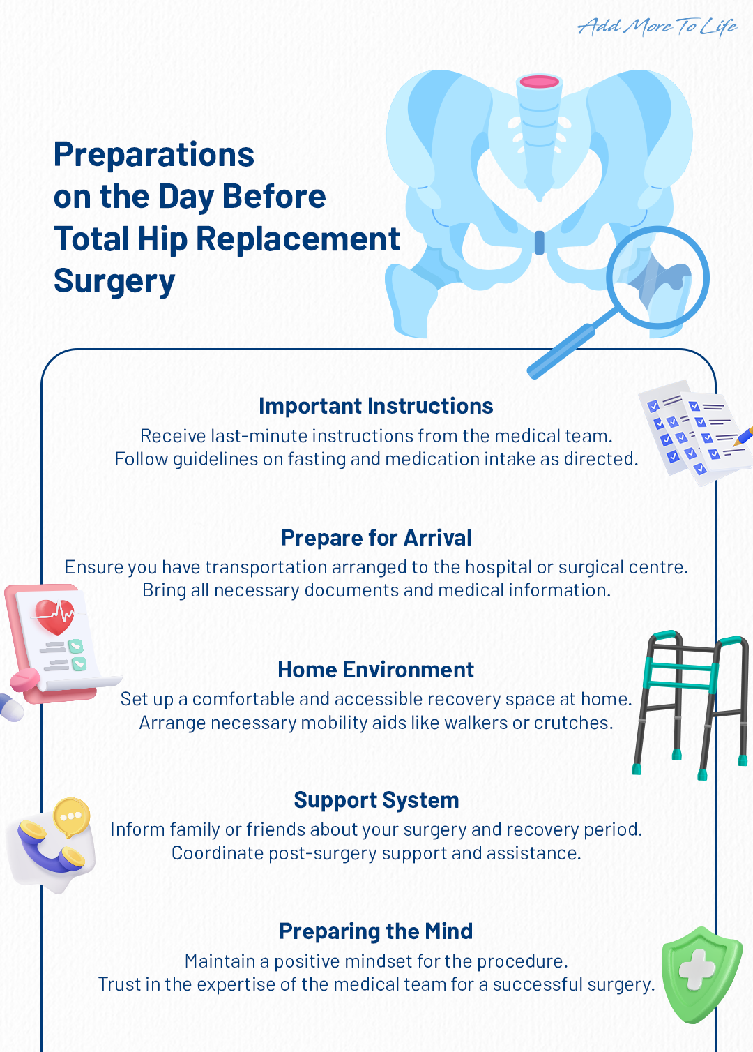 Preparing for Total Hip Replacement – What to Expect | Add More to Lives